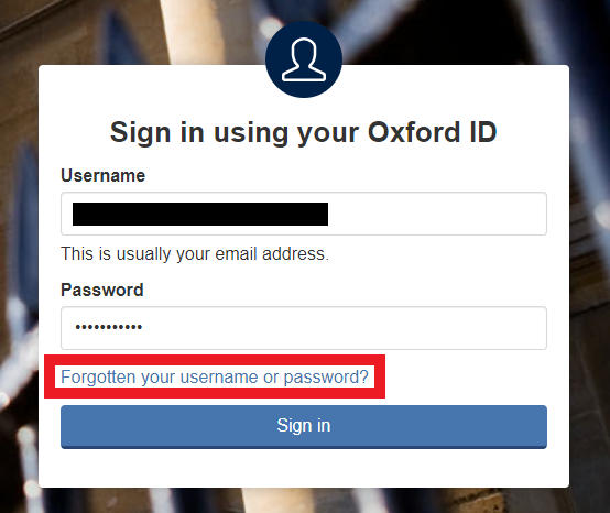 Problems signing in?
